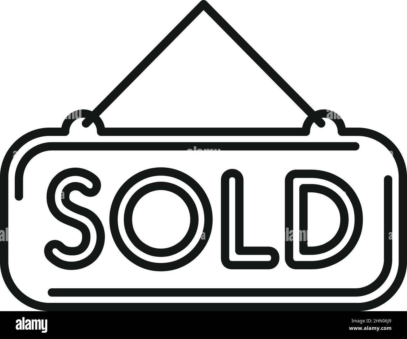 Auction sold icon outline vector. Price sell Stock Vector Image & Art ...