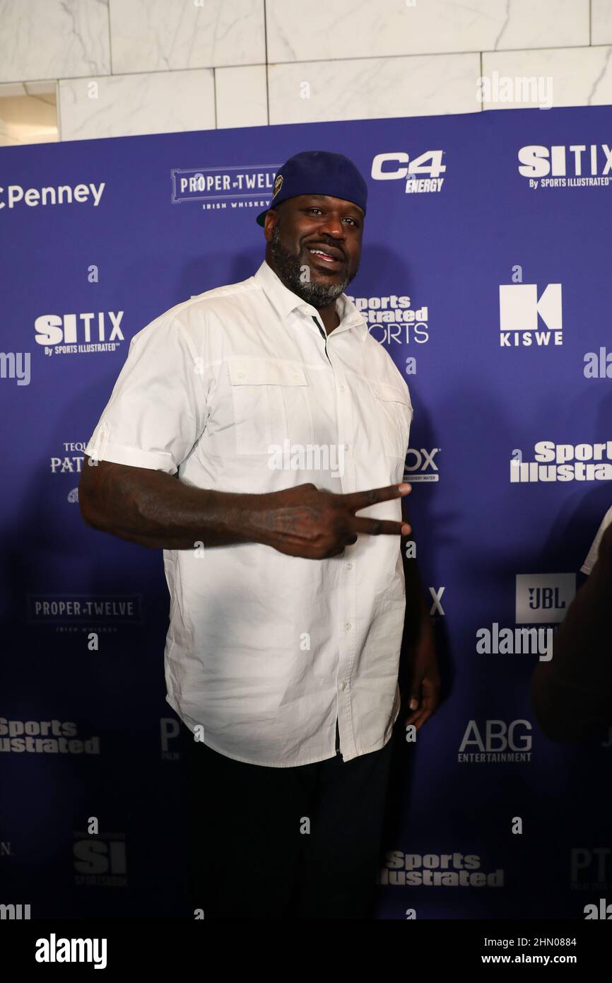 Shaquille O'Neal arrives at Sports Illustrated The Party x Palm Tree ...