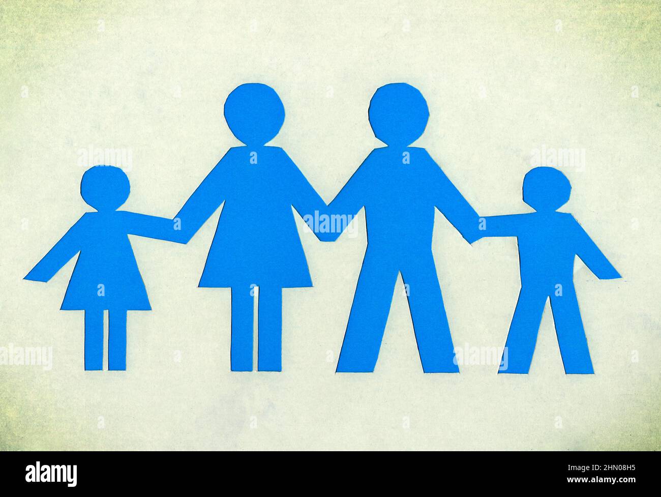 Drawn family of blue isolated on a white background Stock Photo - Alamy