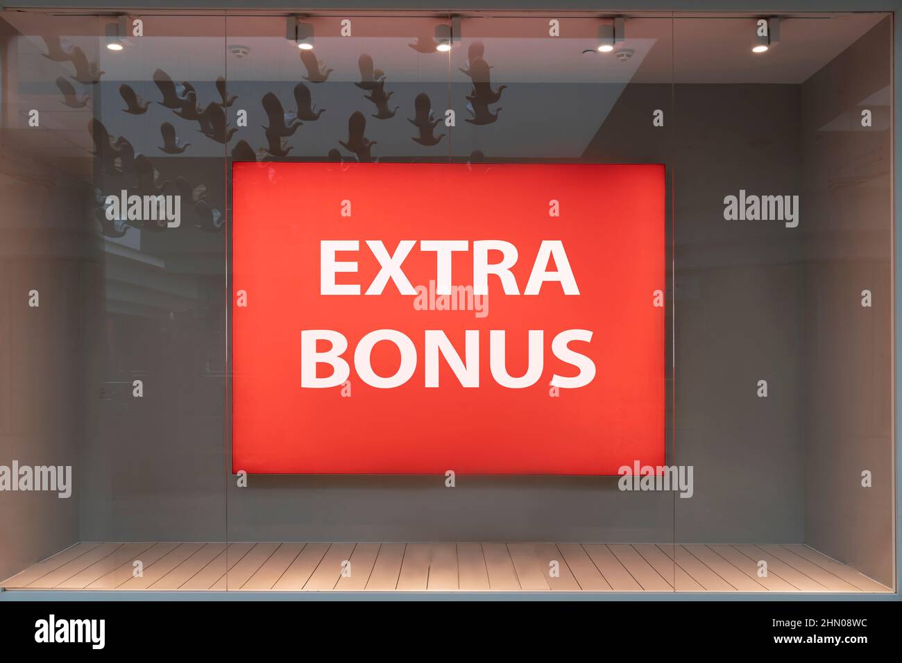 extra bonus - the inscription of the word advertising on a shop window ...