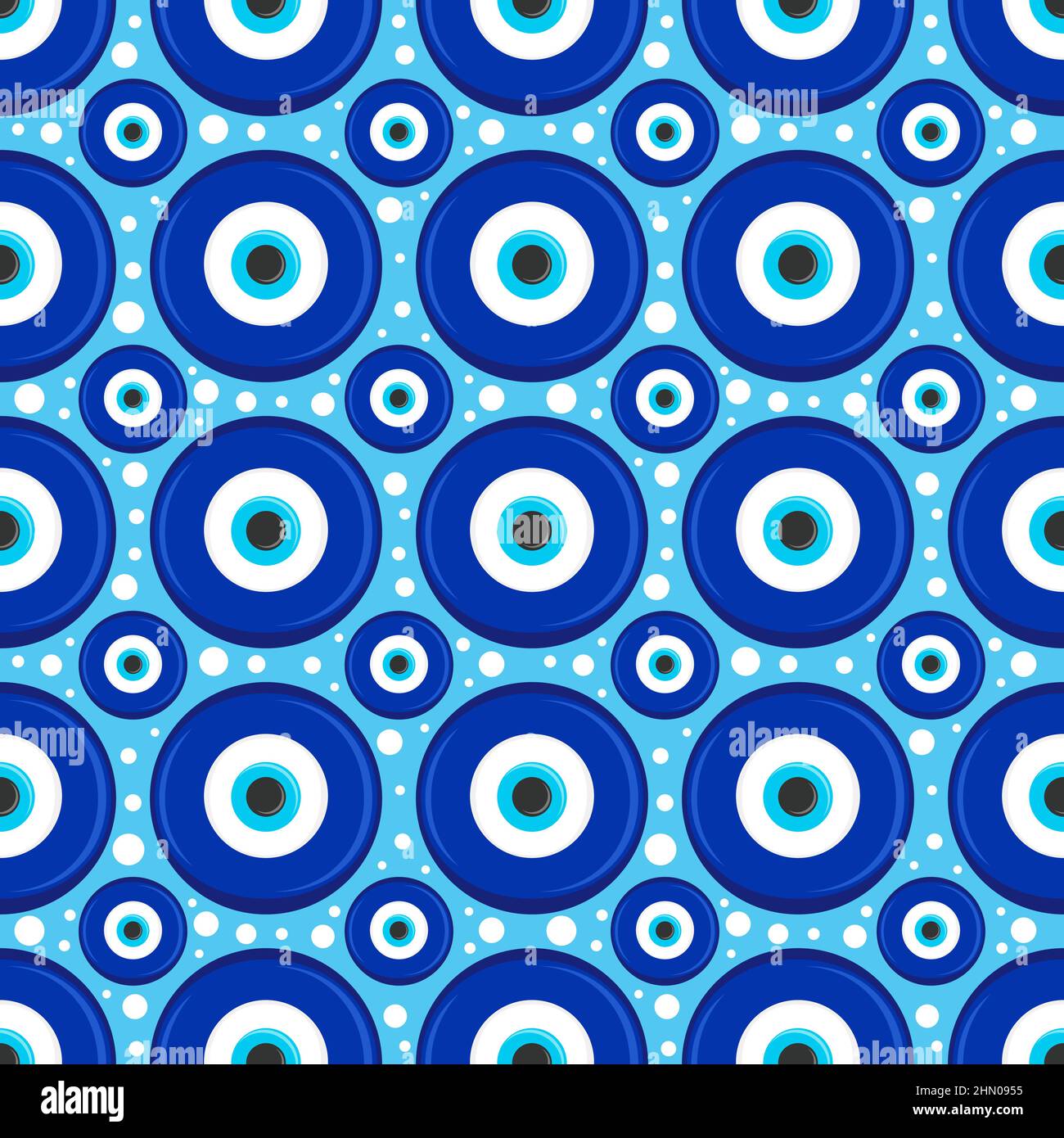 Evil eye seamless pattern. Symbol of protection in Turkey and Greece ...
