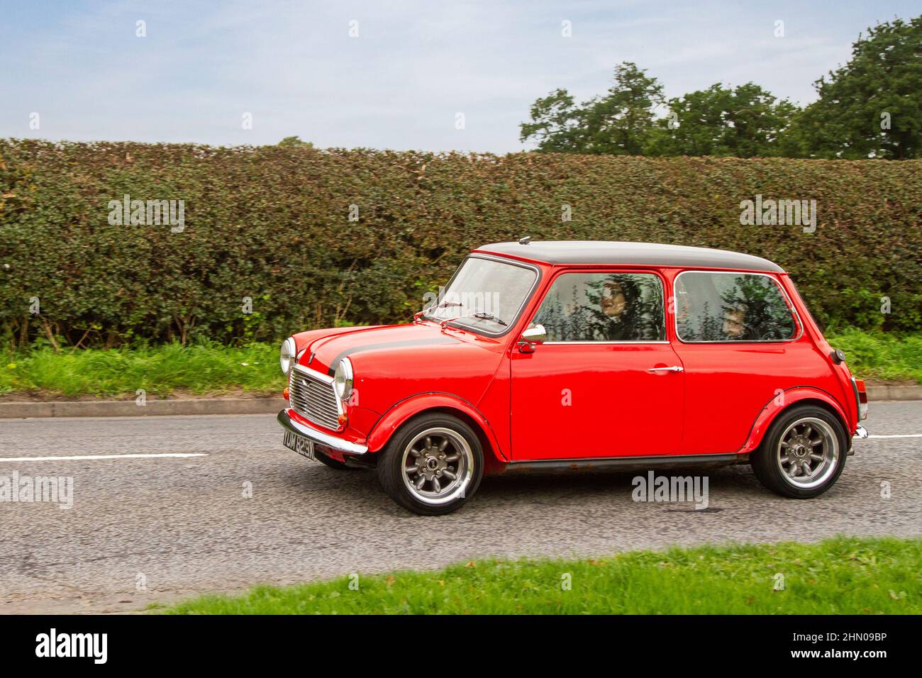 1982 80s eighties red Austin Morris 998cc petrol mini city car; en ...