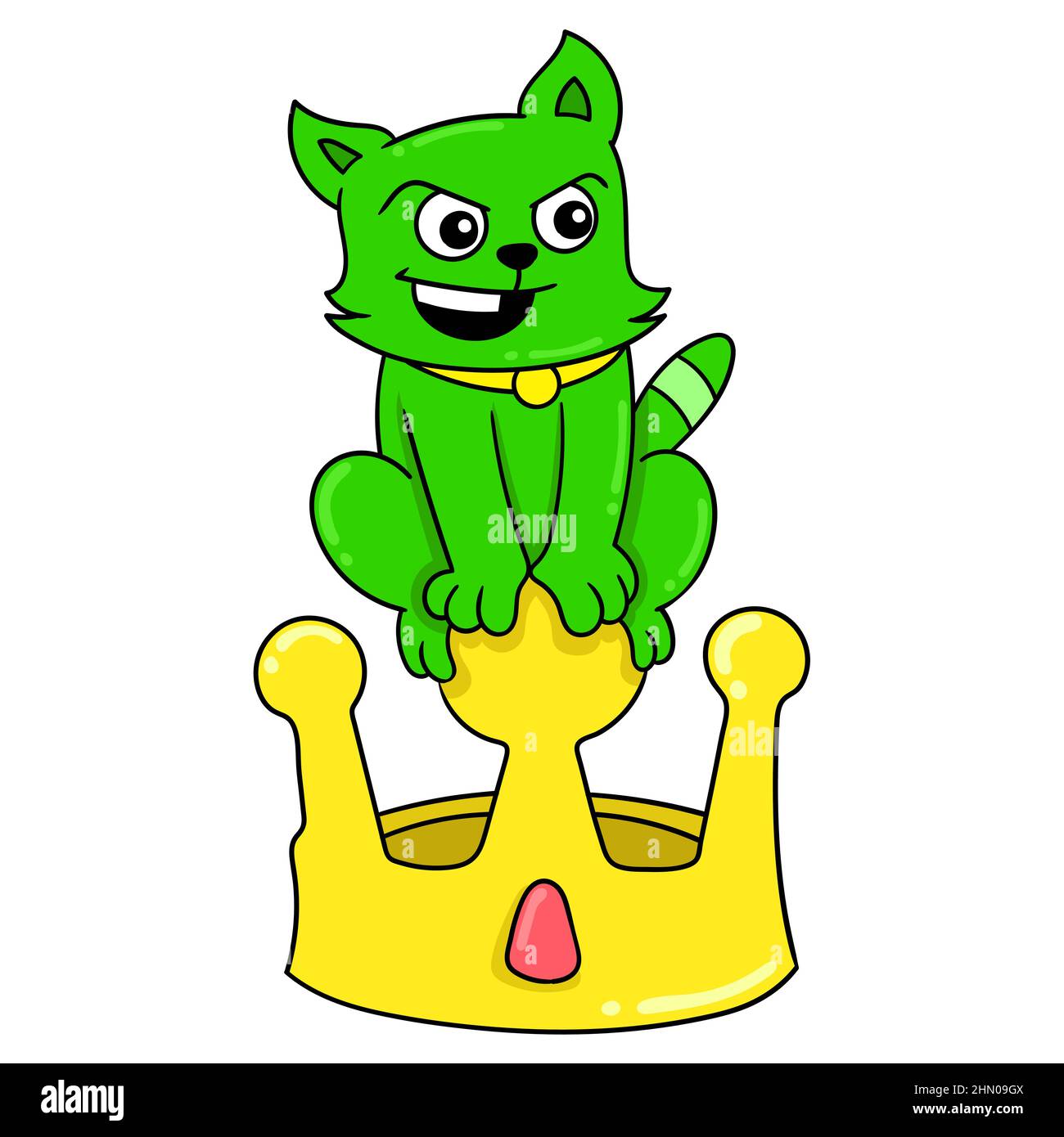 Golden crown cat Stock Vector Images - Alamy