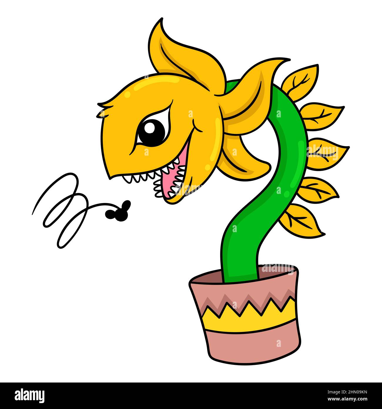 the plant monster is in the pot Stock Vector Image & Art - Alamy