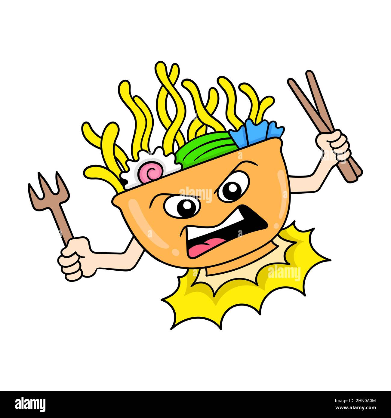 Ramen doodle Cut Out Stock Images & Pictures - Alamy