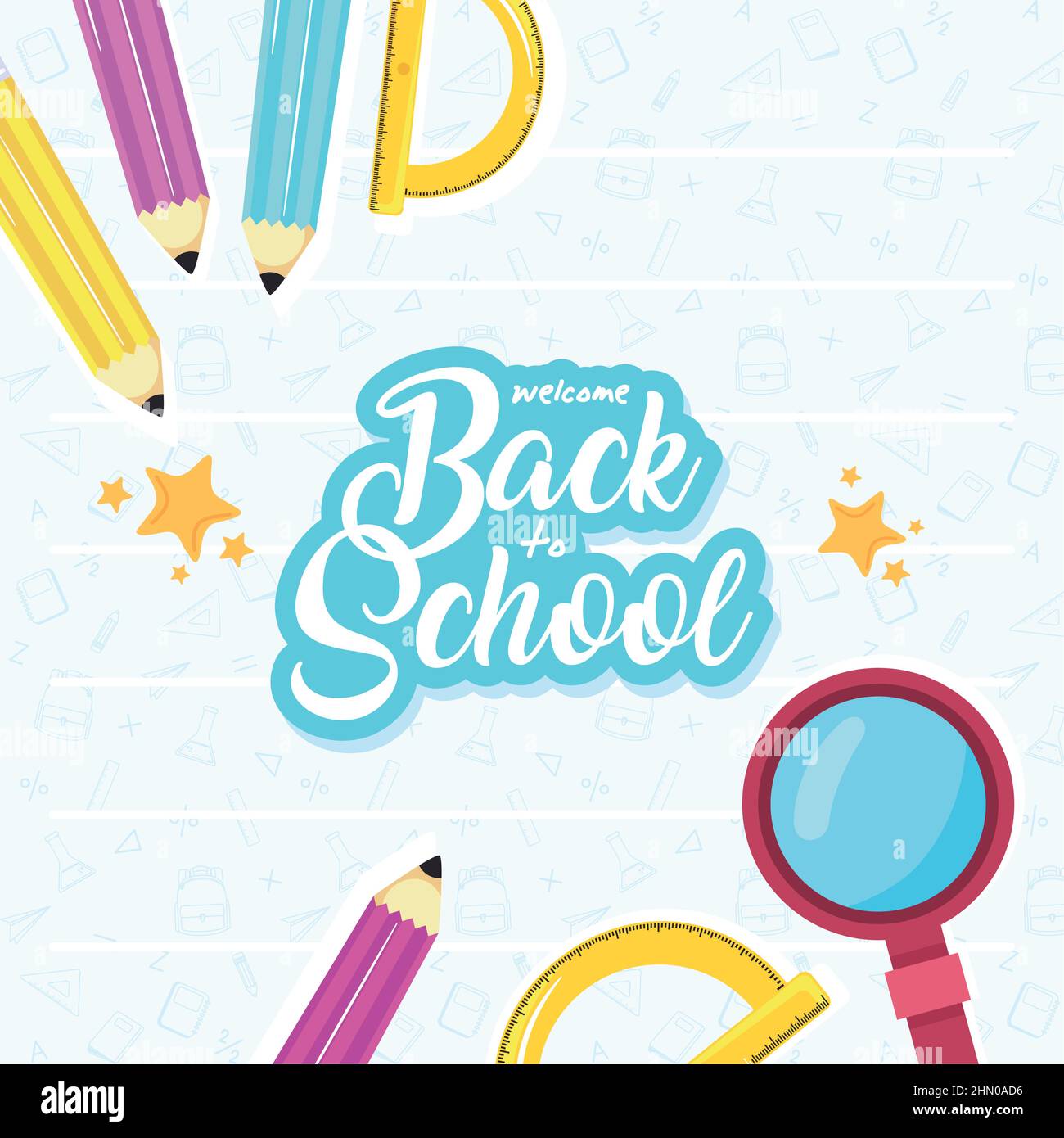 pencils and rulers of back to school Stock Vector Image & Art - Alamy