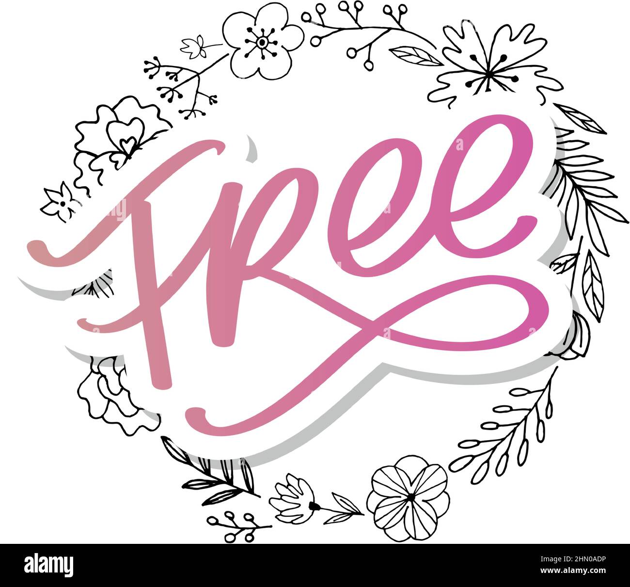 Free hand written lettering. Vector calligraphy Stock Vector Image ...