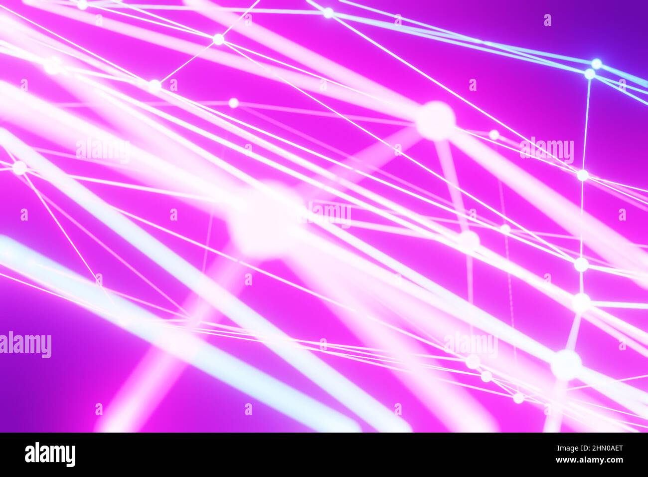 Abstract 3D communication network technology and connection concept. 3D ...