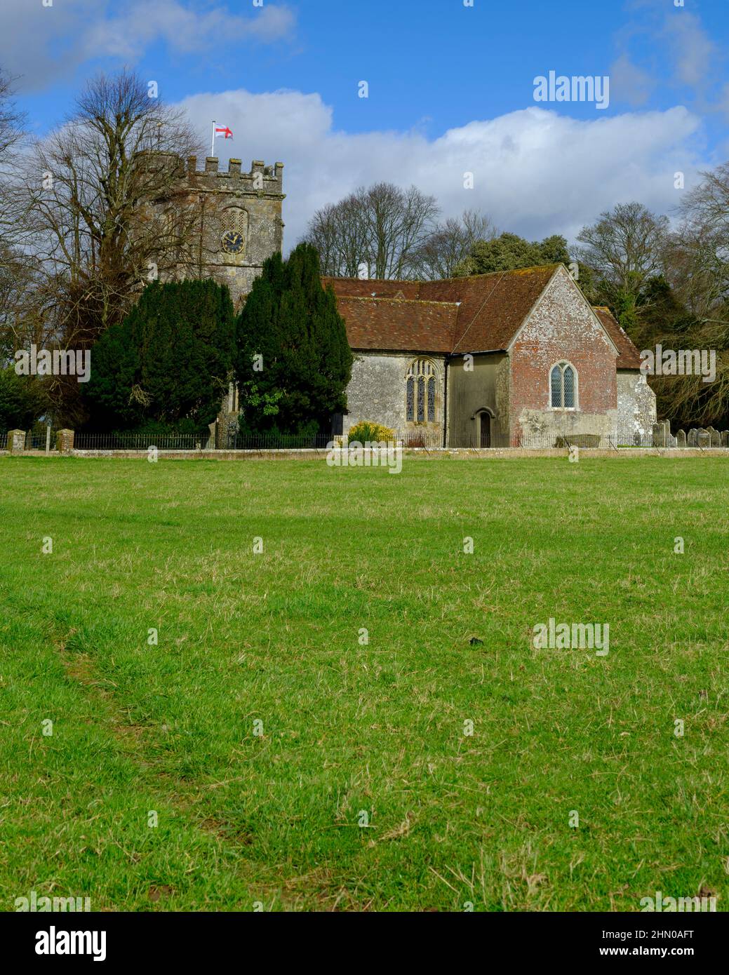 Soberton, UK - March 1, 2020: St Peter's Church, Soberton in the Meon ...