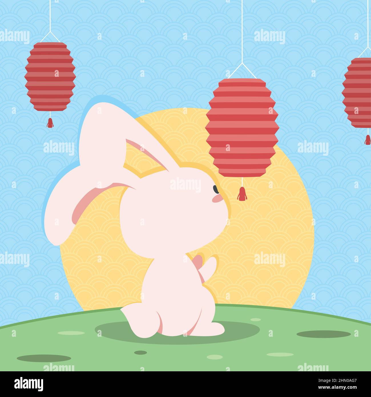 rabbit in the camp chinese moon festival Stock Vector Image & Art - Alamy