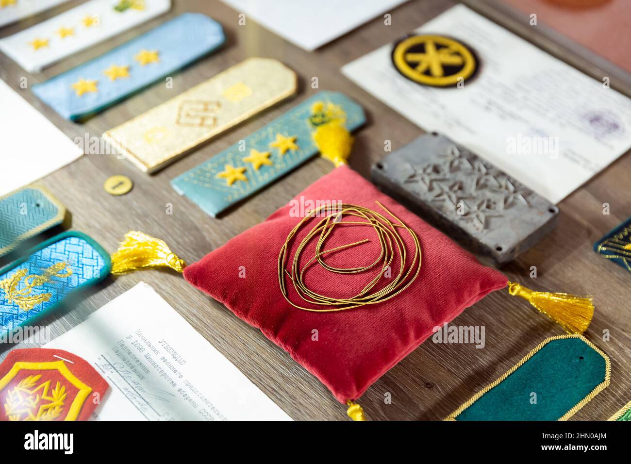 Expositions of Goldwork Embroidery Museum at Torzhok Stock Photo - Alamy