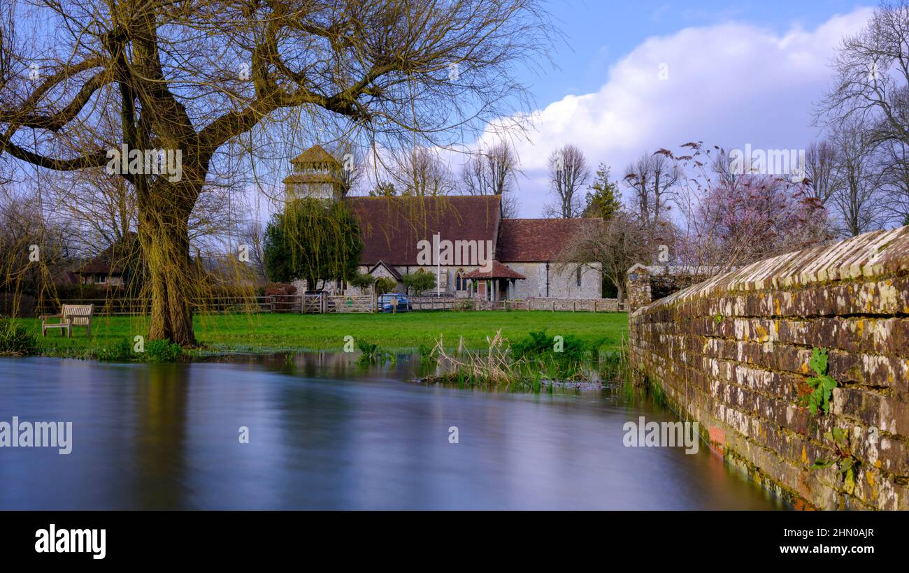 Meonstoke, UK - March 6, 2020: St Andrew's Church in Meonstoke in ...