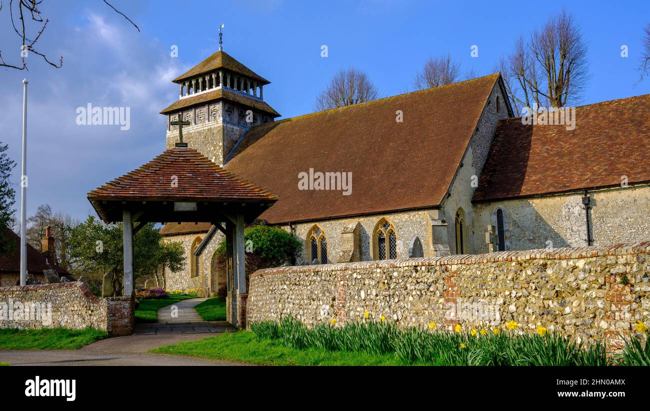Meonstoke, UK - March 6, 2020: St Andrew's Church in Meonstoke in ...