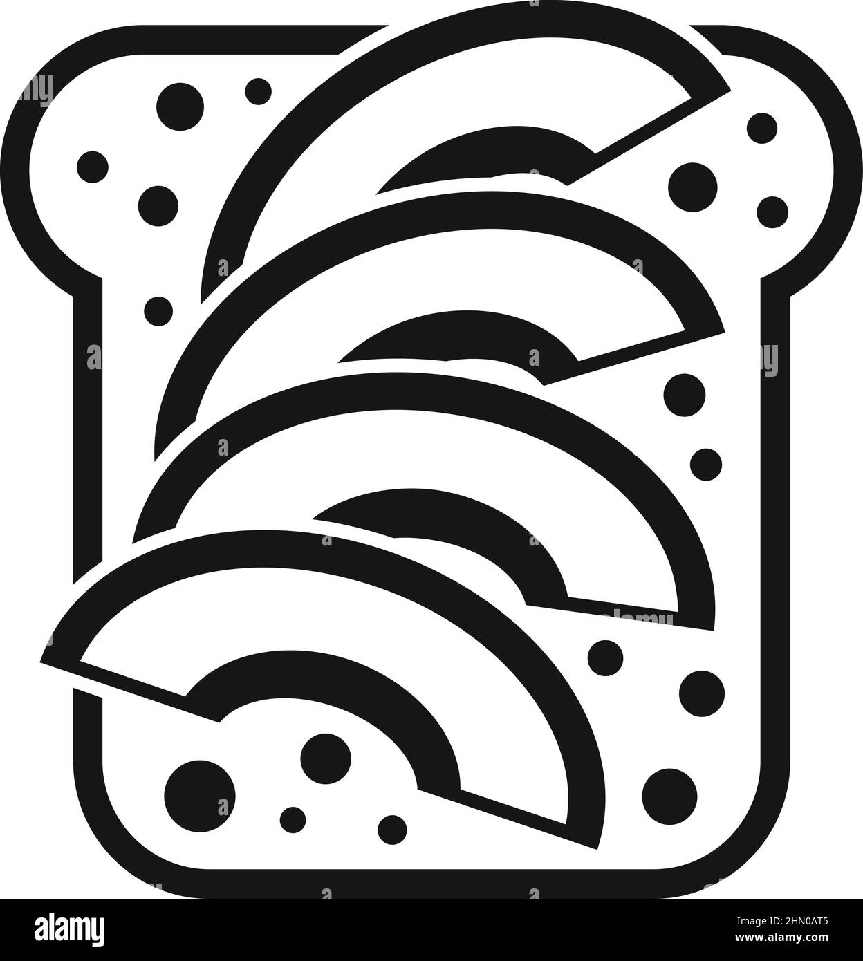 Breakfast home sandwich icon simple vector. Healthy food Stock Vector ...