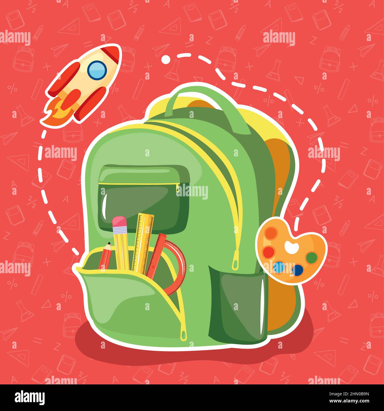 Pencils ruler on white Stock Vector Images - Alamy