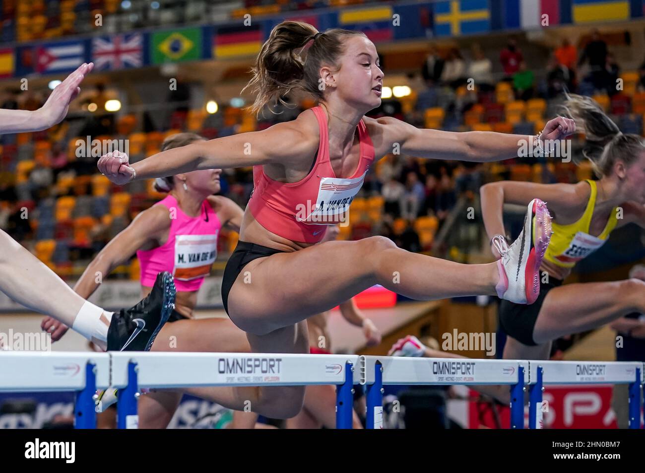 APELDOORN, NETHERLANDS - FEBRUARY 13: Anne van de Wiel of AV Sprint during the NK Indoor ...