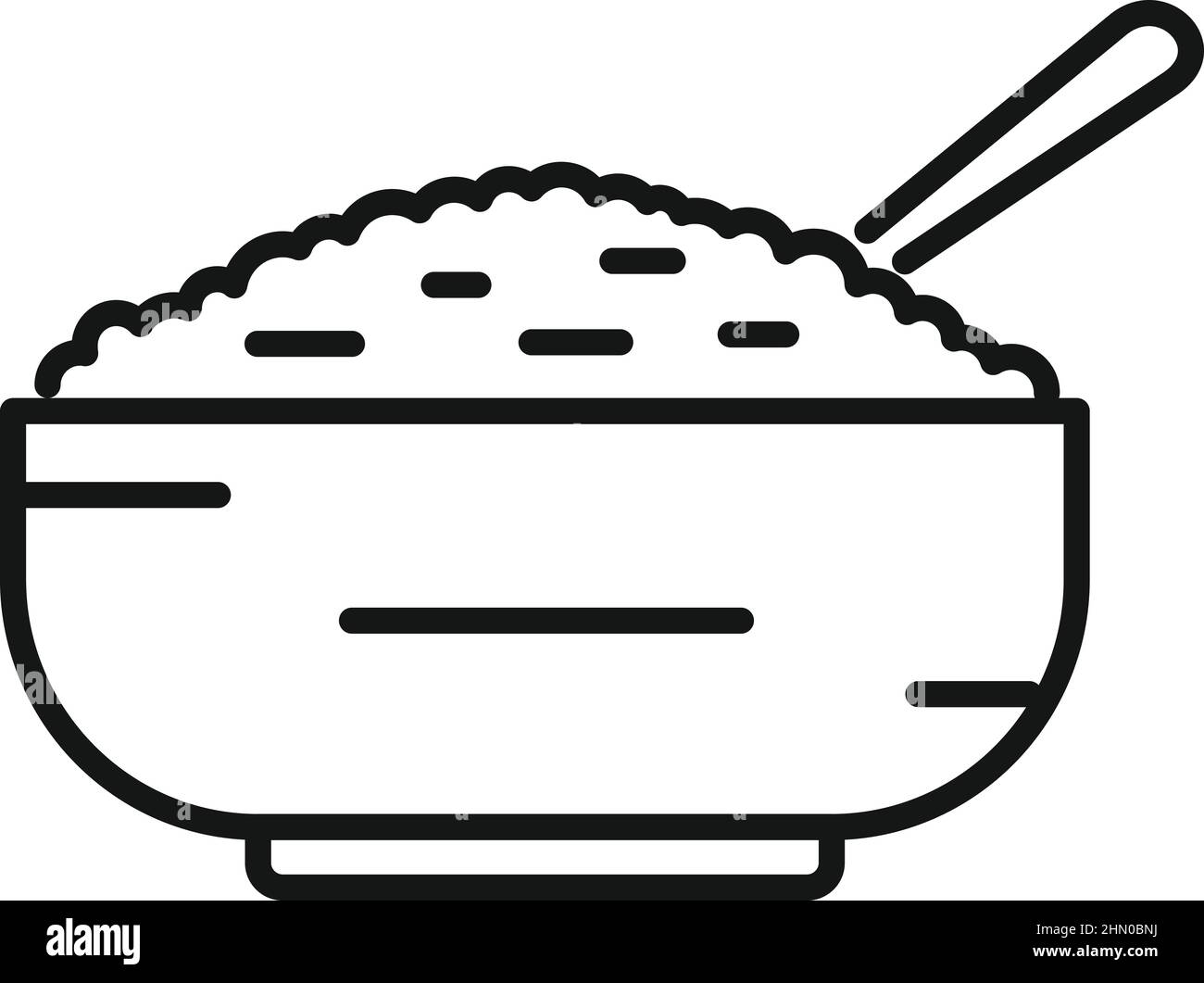 Oatmeal breakfast icon outline vector. Food meal Stock Vector Image ...