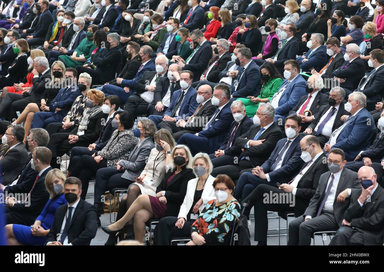 Berlin, Germany. 13th Feb, 2022. Politicians and celebrities sit with ...