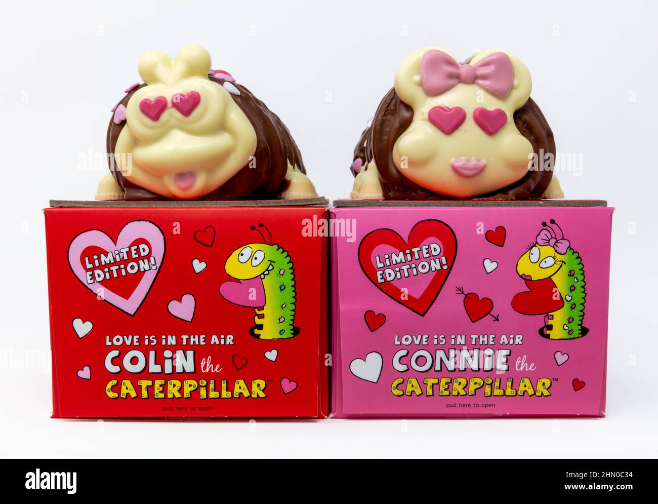 M&S Love is in the Air Colin & Connie the Caterpillar Valentines Cakes ...