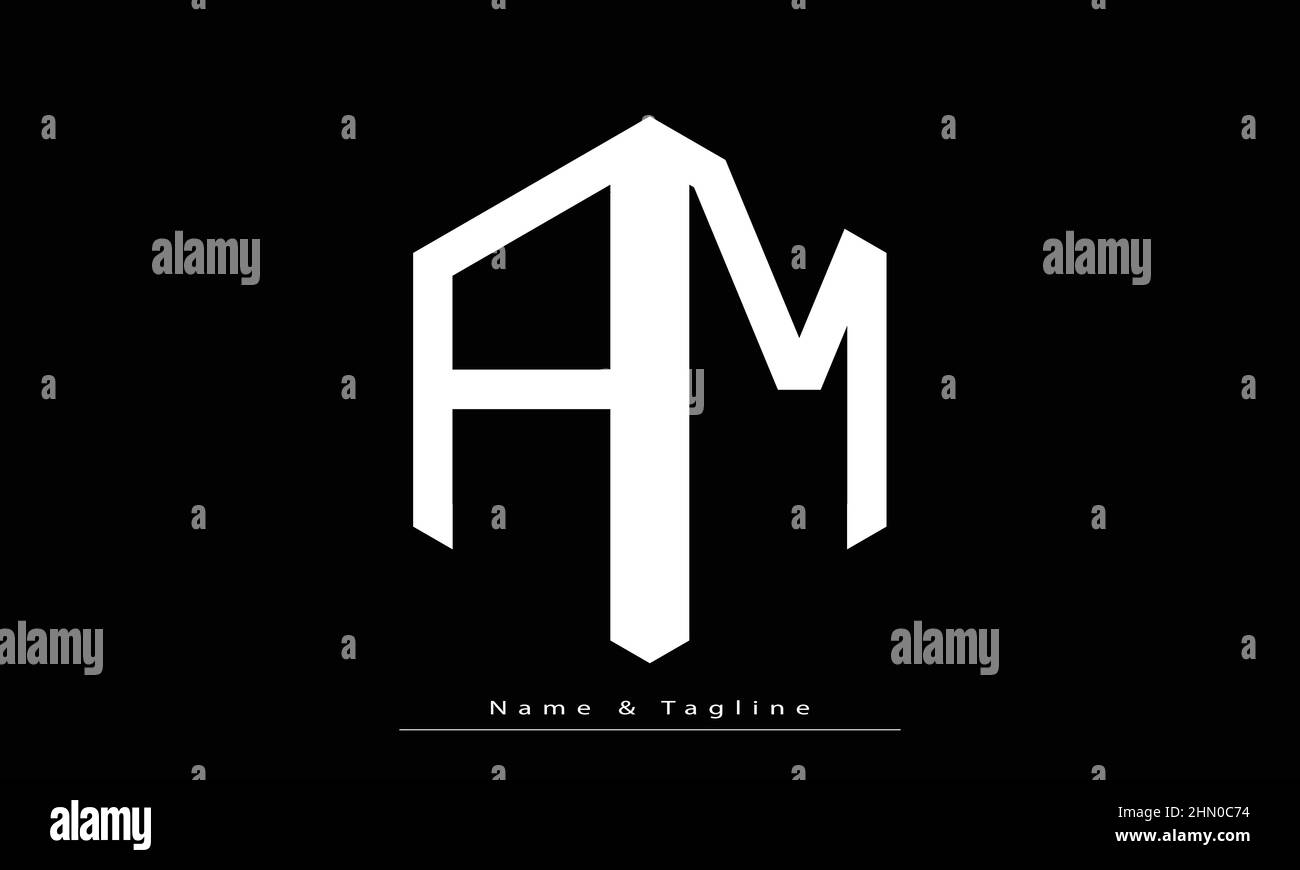 Am initials logo Black and White Stock Photos & Images - Alamy