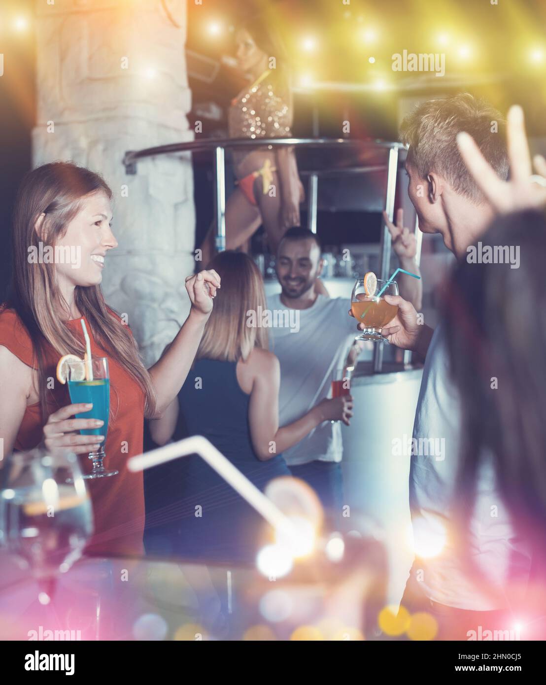couple dancing in the disco club Stock Photo - Alamy