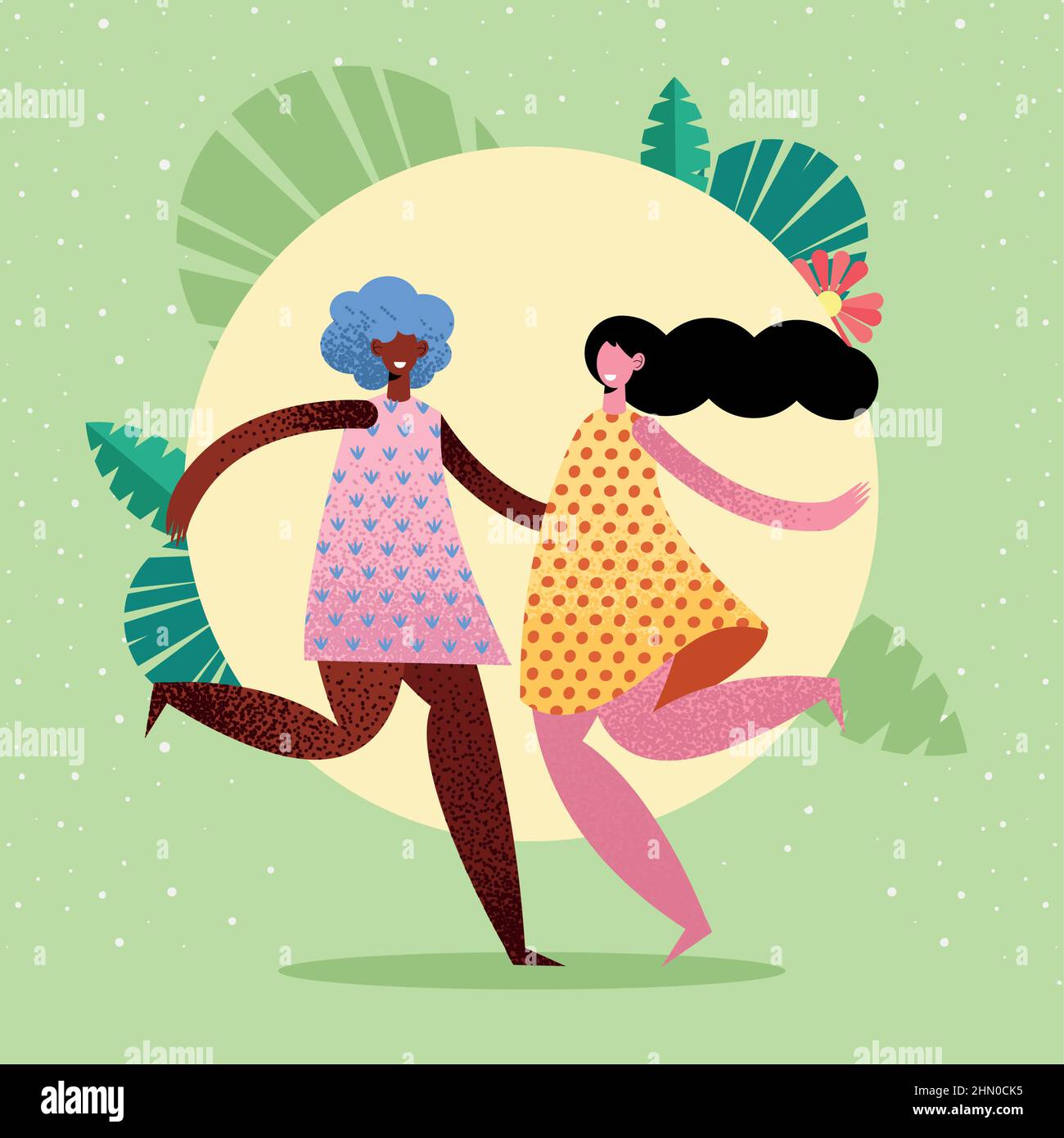 Feminine dancing Stock Vector Images - Alamy