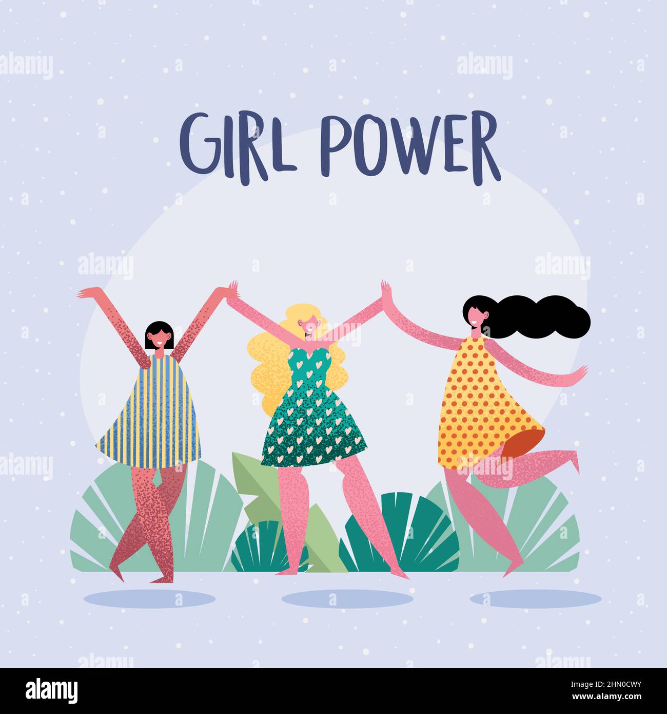 women cartoons of girl power Stock Vector Image & Art - Alamy