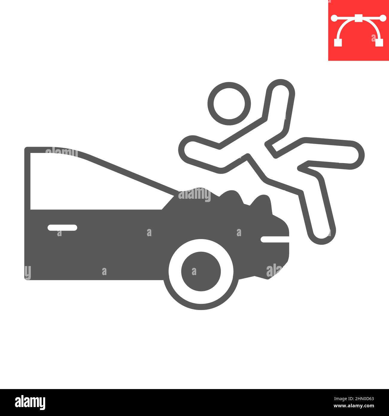 Hit by car Stock Vector Images - Alamy