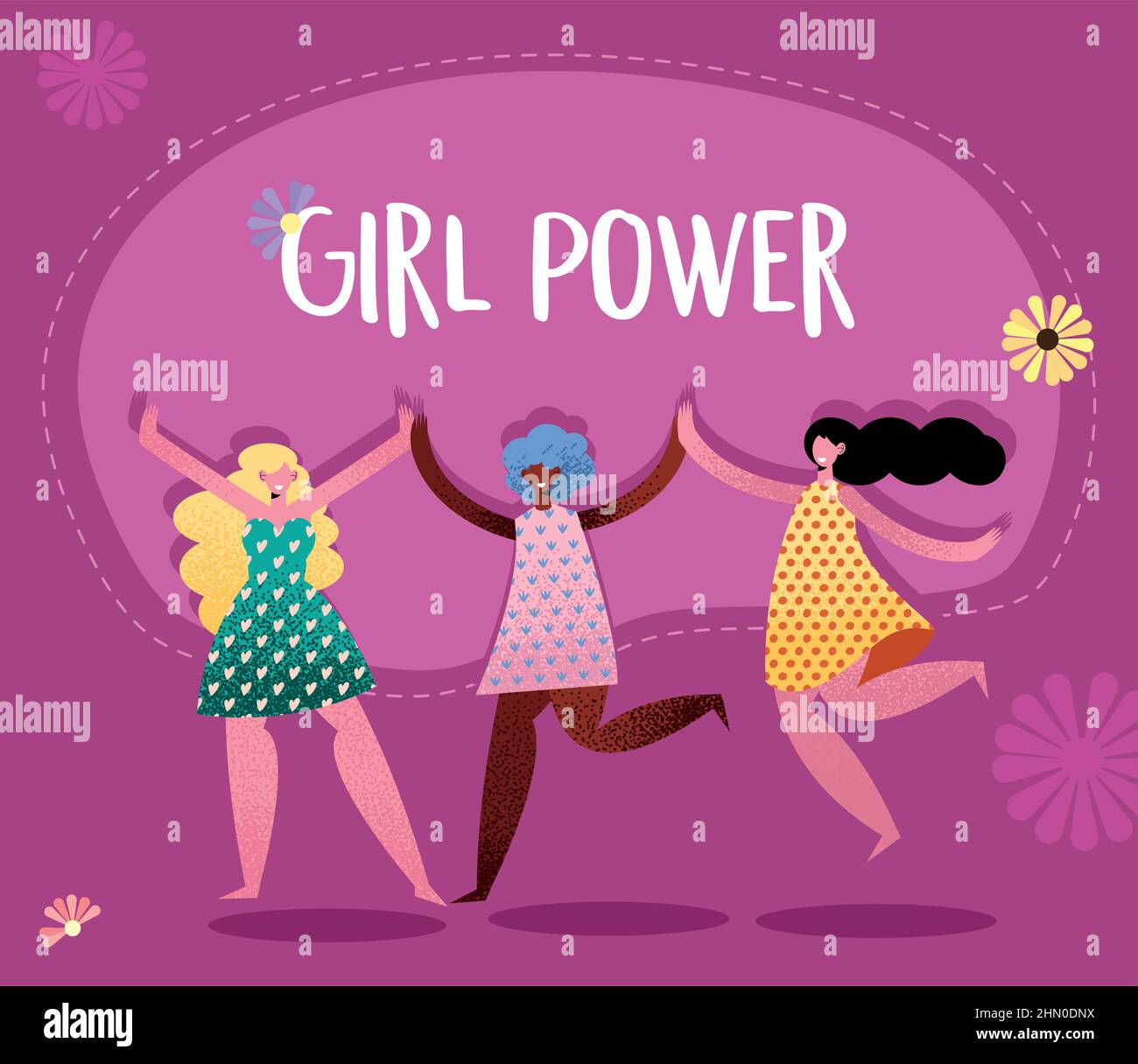 girl power poster with women Stock Vector Image & Art - Alamy
