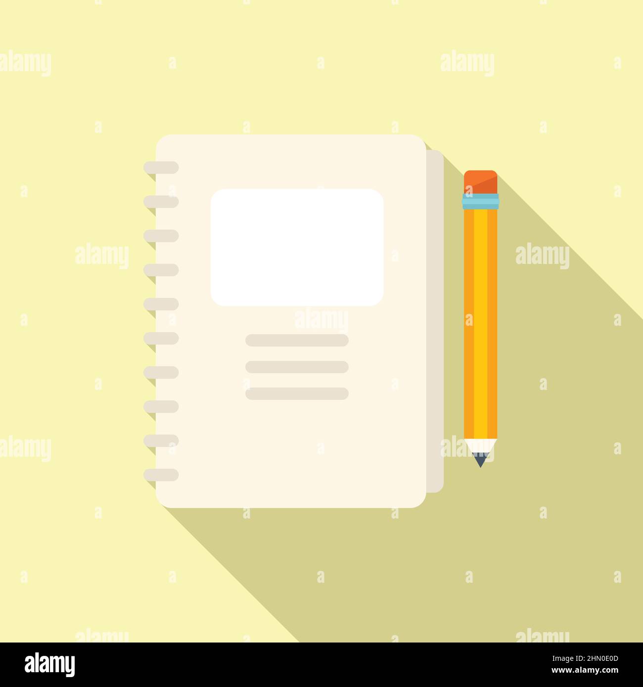 Notebook project icon flat vector. Business test Stock Vector Image ...