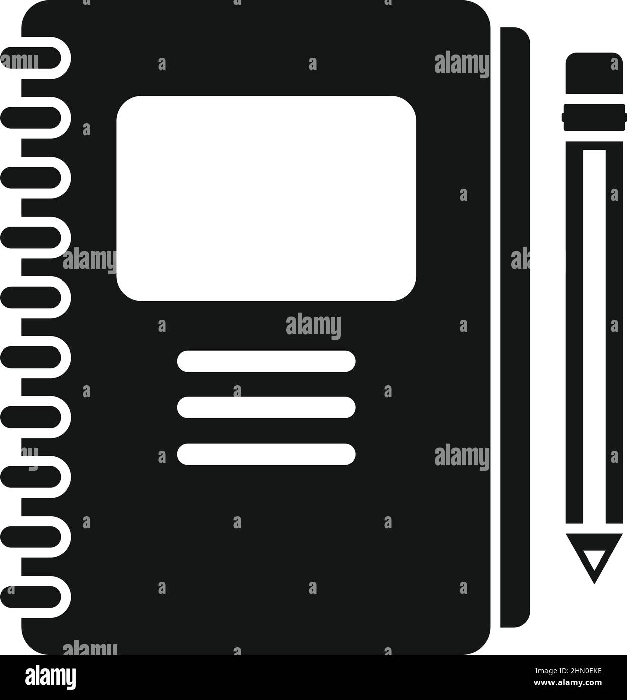 Notebook project icon simple vector. Business test Stock Vector Image ...