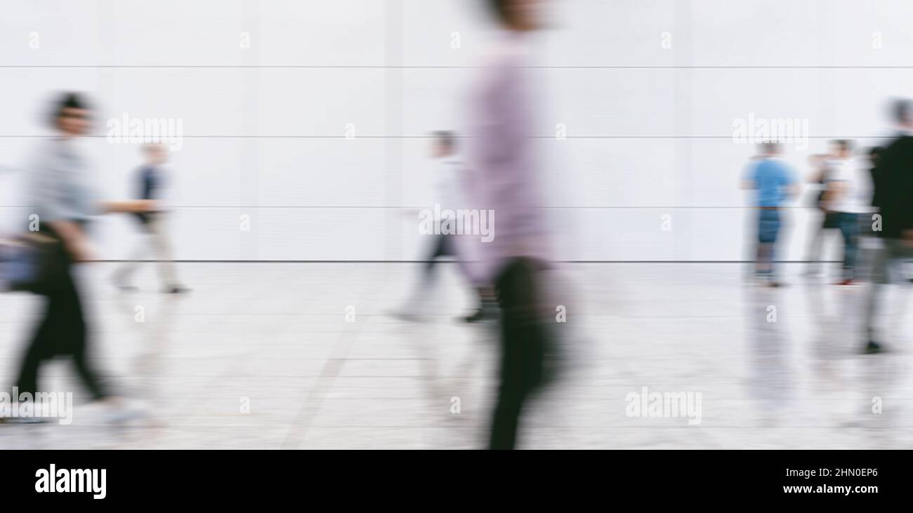 Crowd of people walking on a street in london Stock Photo - Alamy