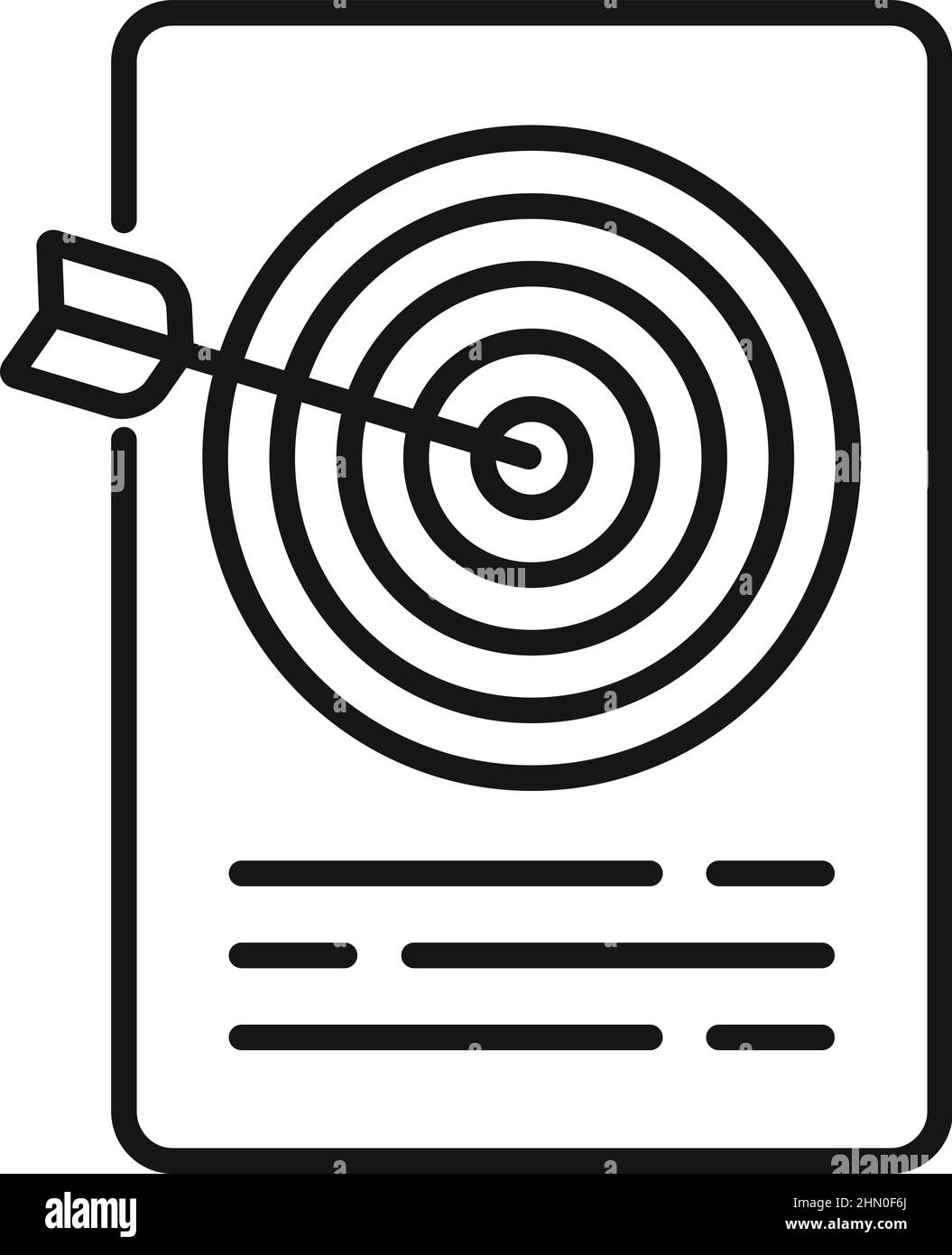 Target project icon outline vector. Business test Stock Vector Image ...