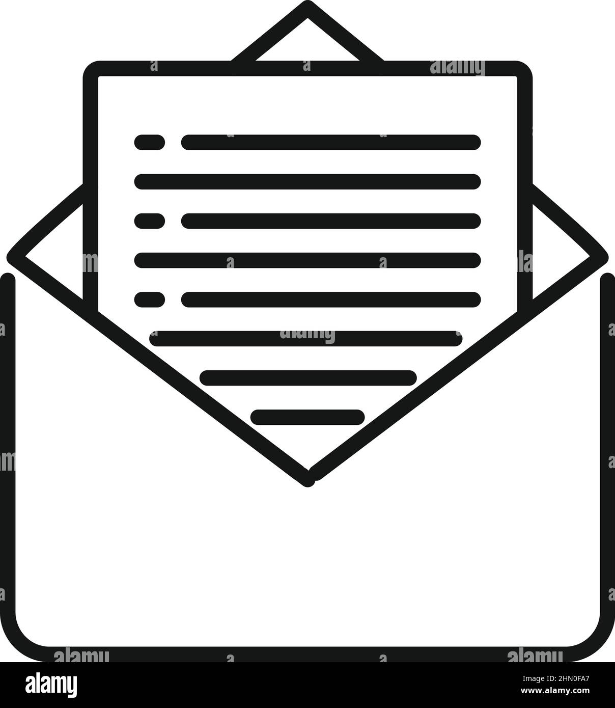 Mail report icon outline Cut Out Stock Images & Pictures - Alamy