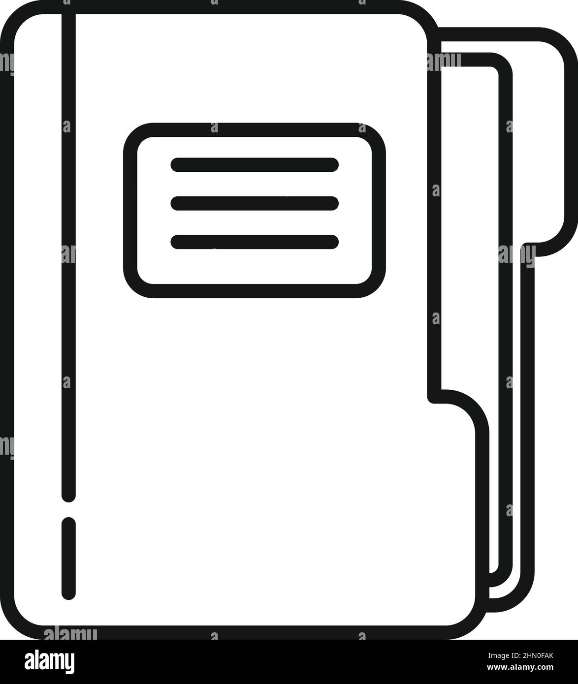 Task folder icon outline vector. Business test Stock Vector Image & Art ...