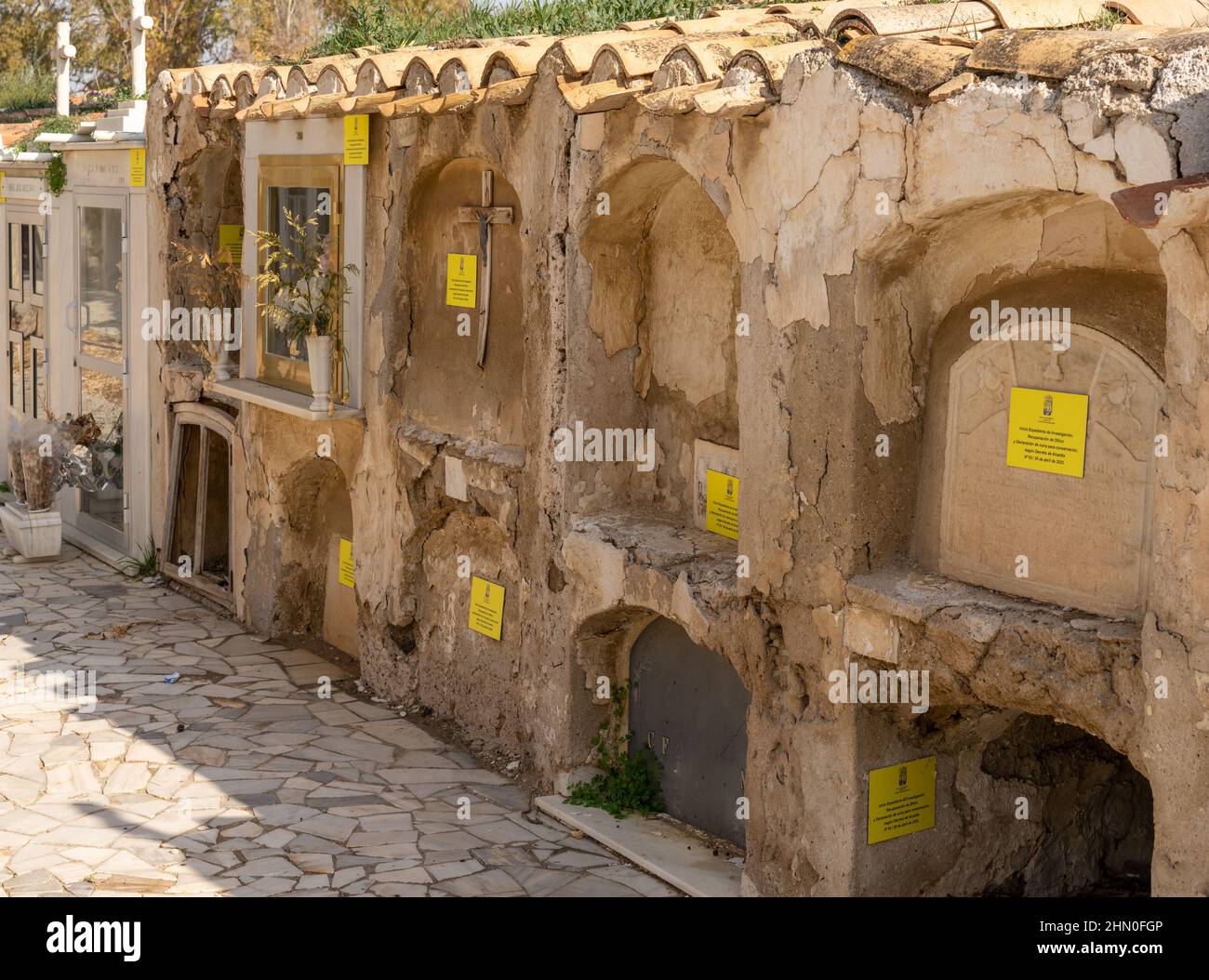 Cuevas del Almanzora, Spain - 11 February, 2022: view of the mausoleums ...
