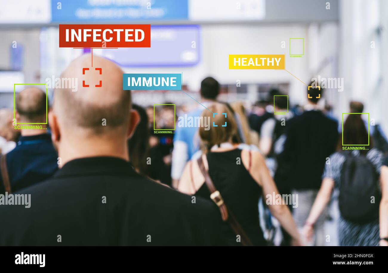 App scanning and tracking large crowd of people in a the streets of ...