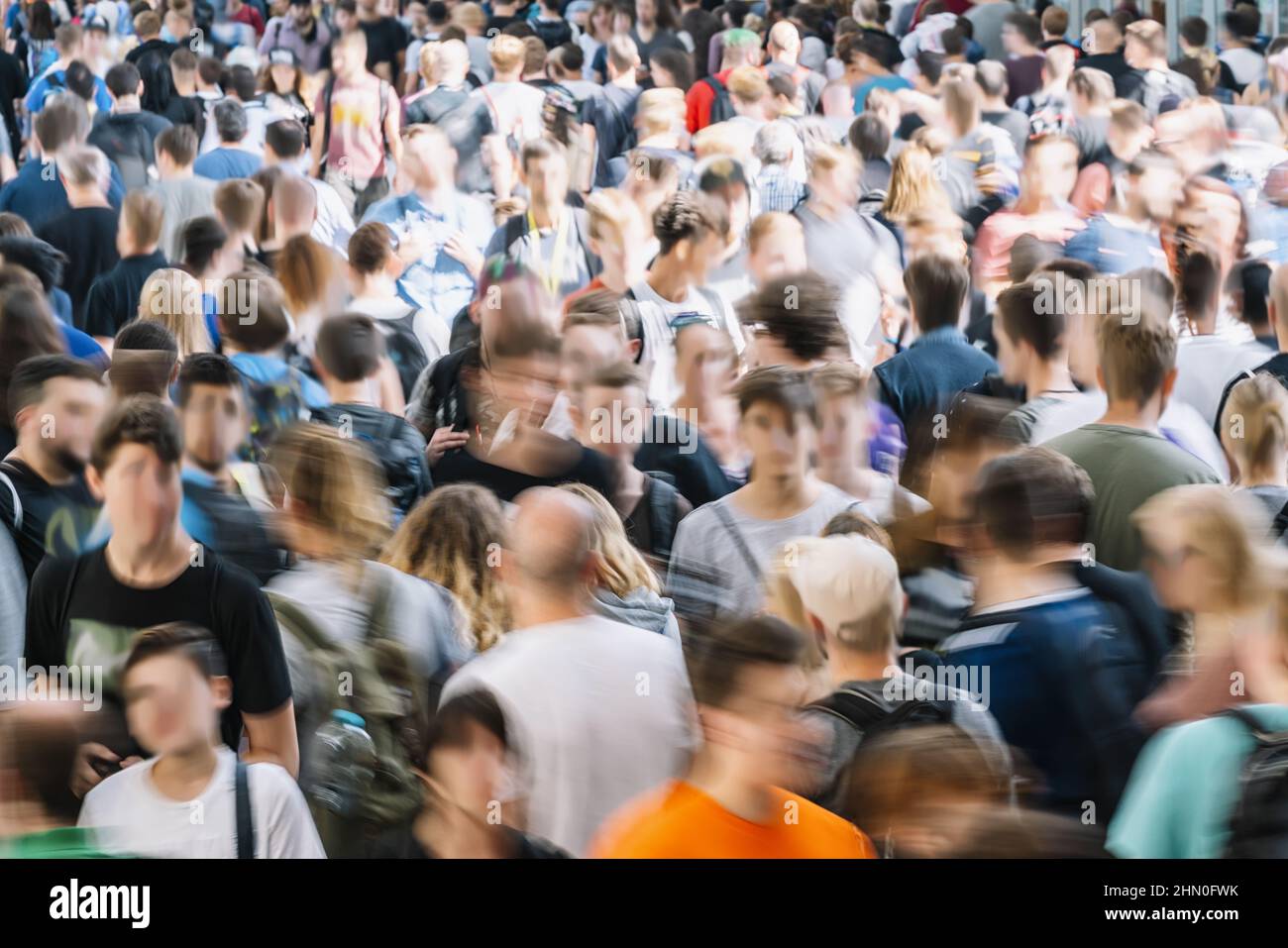 Crowd of people walking street Stock Photo - Alamy
