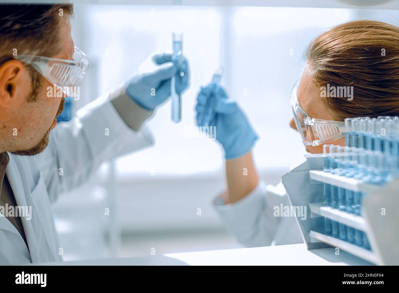 background image of researchers in the laboratory Stock Photo - Alamy