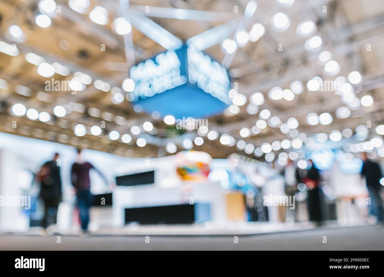 trade show booth, generic background with a blur effect applied Stock ...