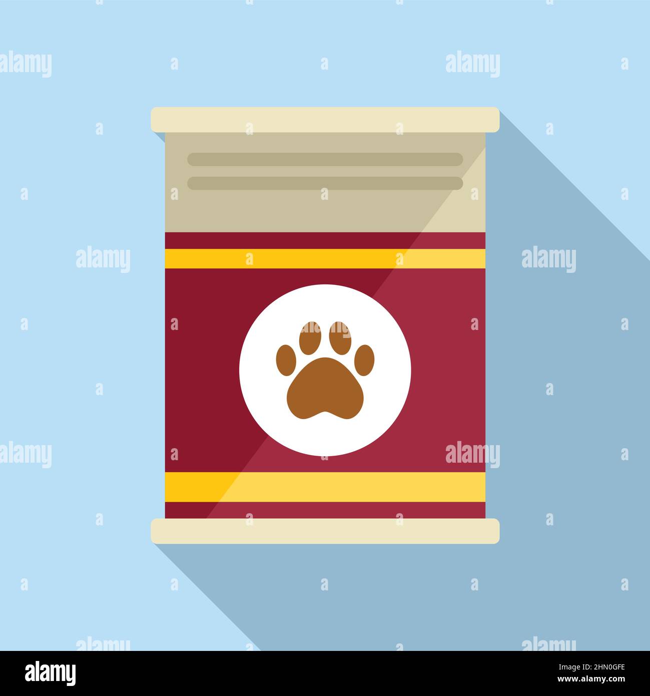 Dog tin can icon flat vector. Animal feed Stock Vector Image & Art - Alamy