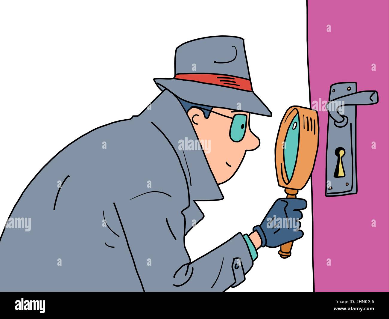 Detective Magnifying Glass Cartoon