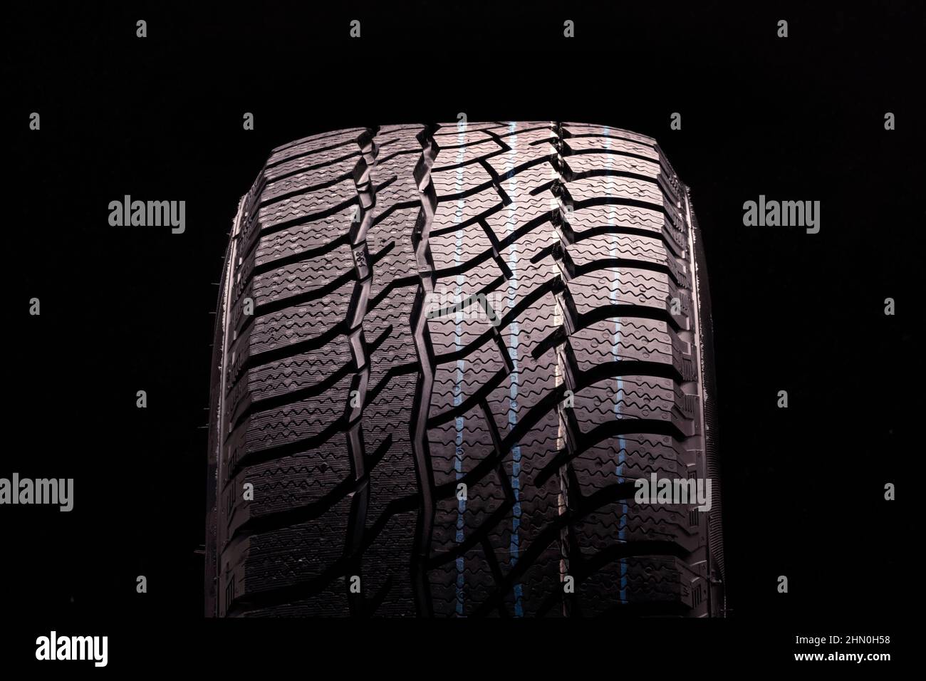 winter tire velcro winter front view on black background safety ...