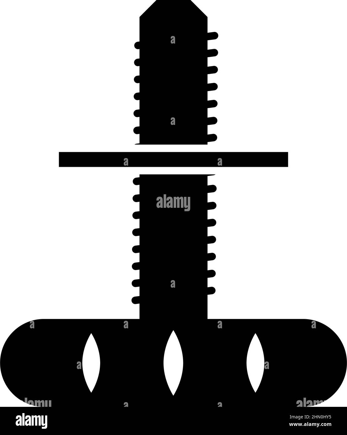 Furniture leg adjustable support icon black color vector illustration ...
