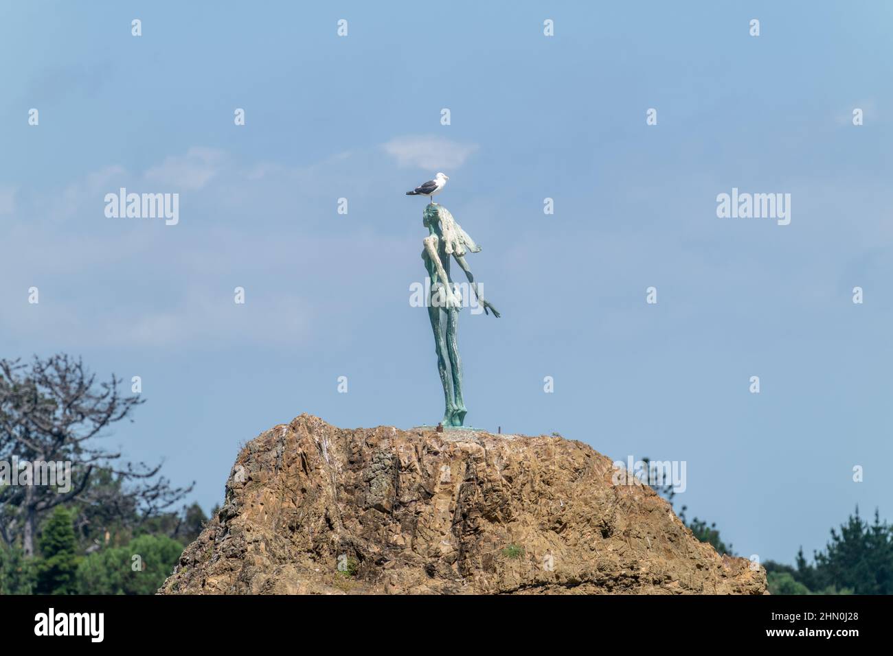 Lady on the rock whakatane hi-res stock photography and images - Alamy