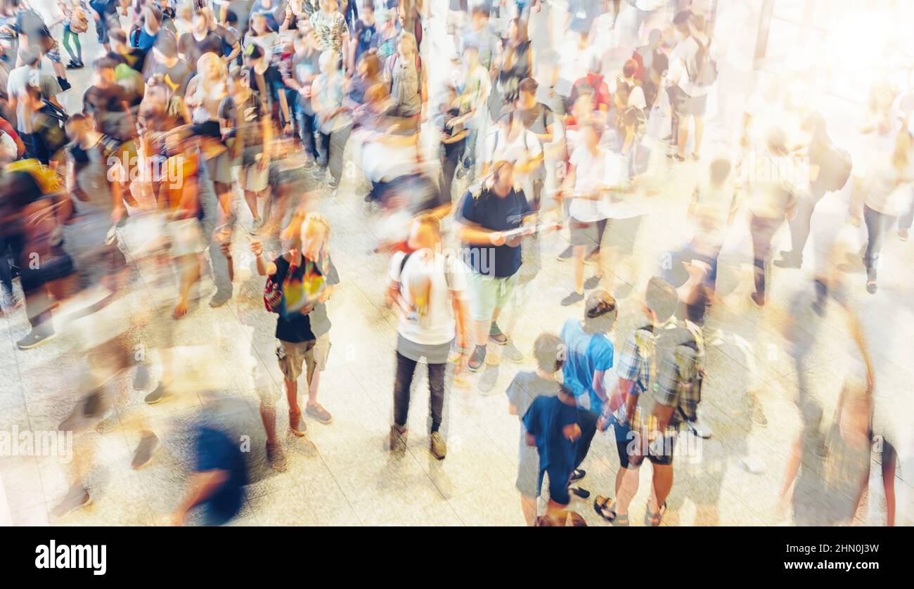 Crowd people blur on white hi-res stock photography and images - Alamy