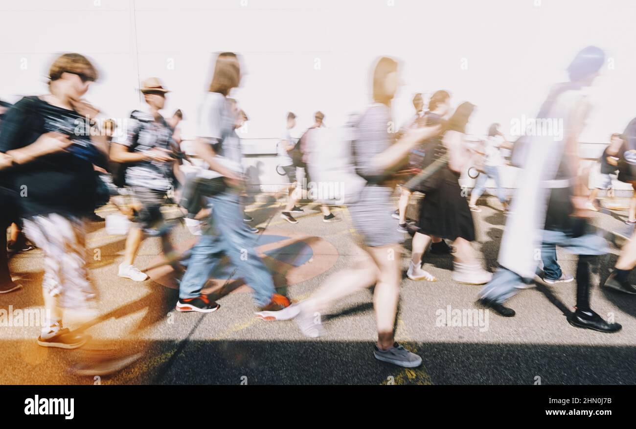 Crowd of anonymous people walking Stock Photo - Alamy