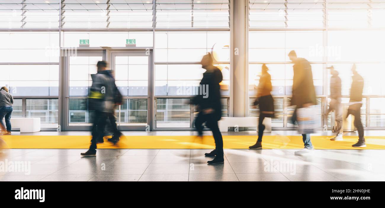 Crowd of people visit business education event Stock Photo - Alamy