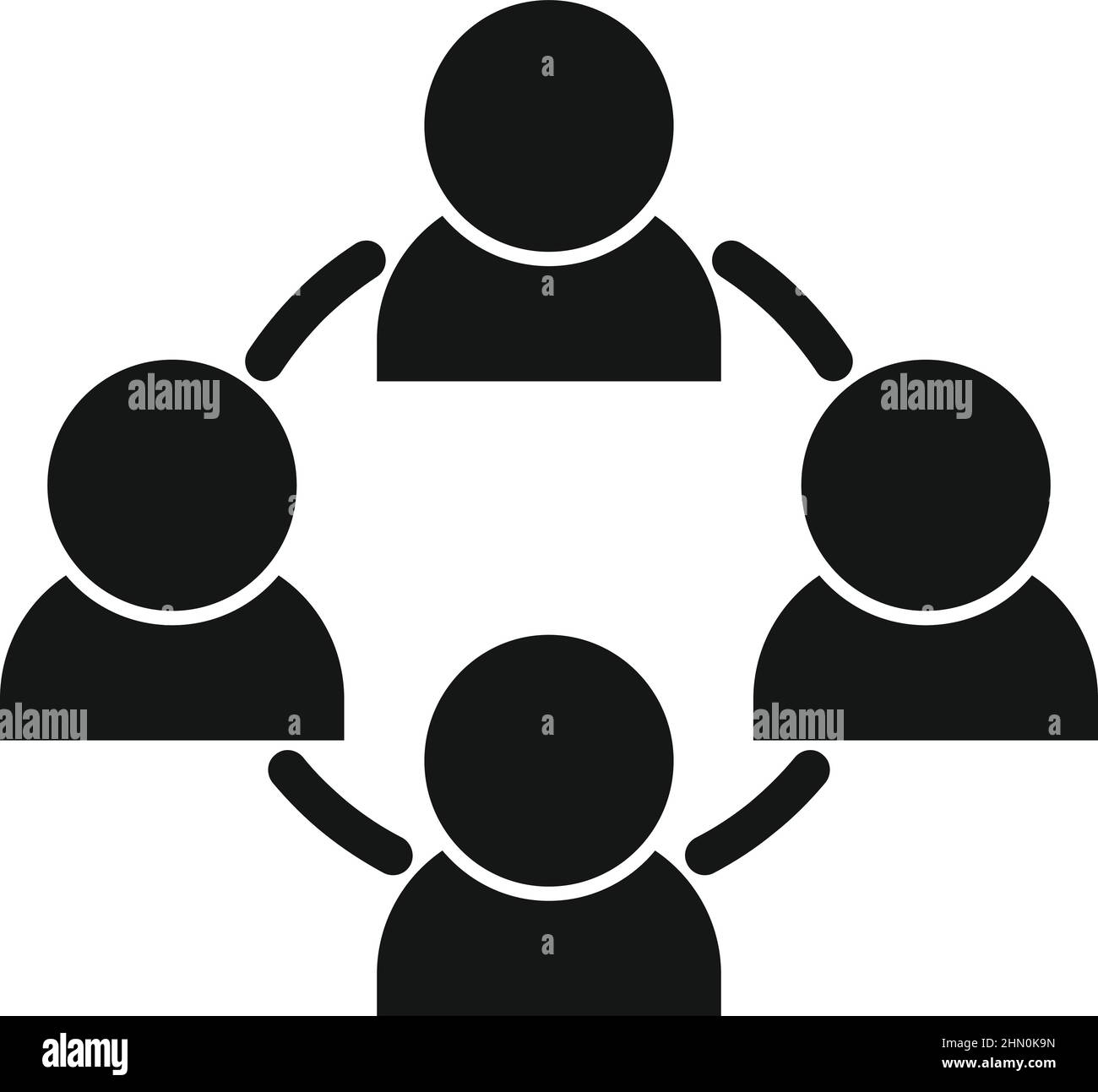 Team meeting icon simple vector. Speak think Stock Vector Image & Art ...