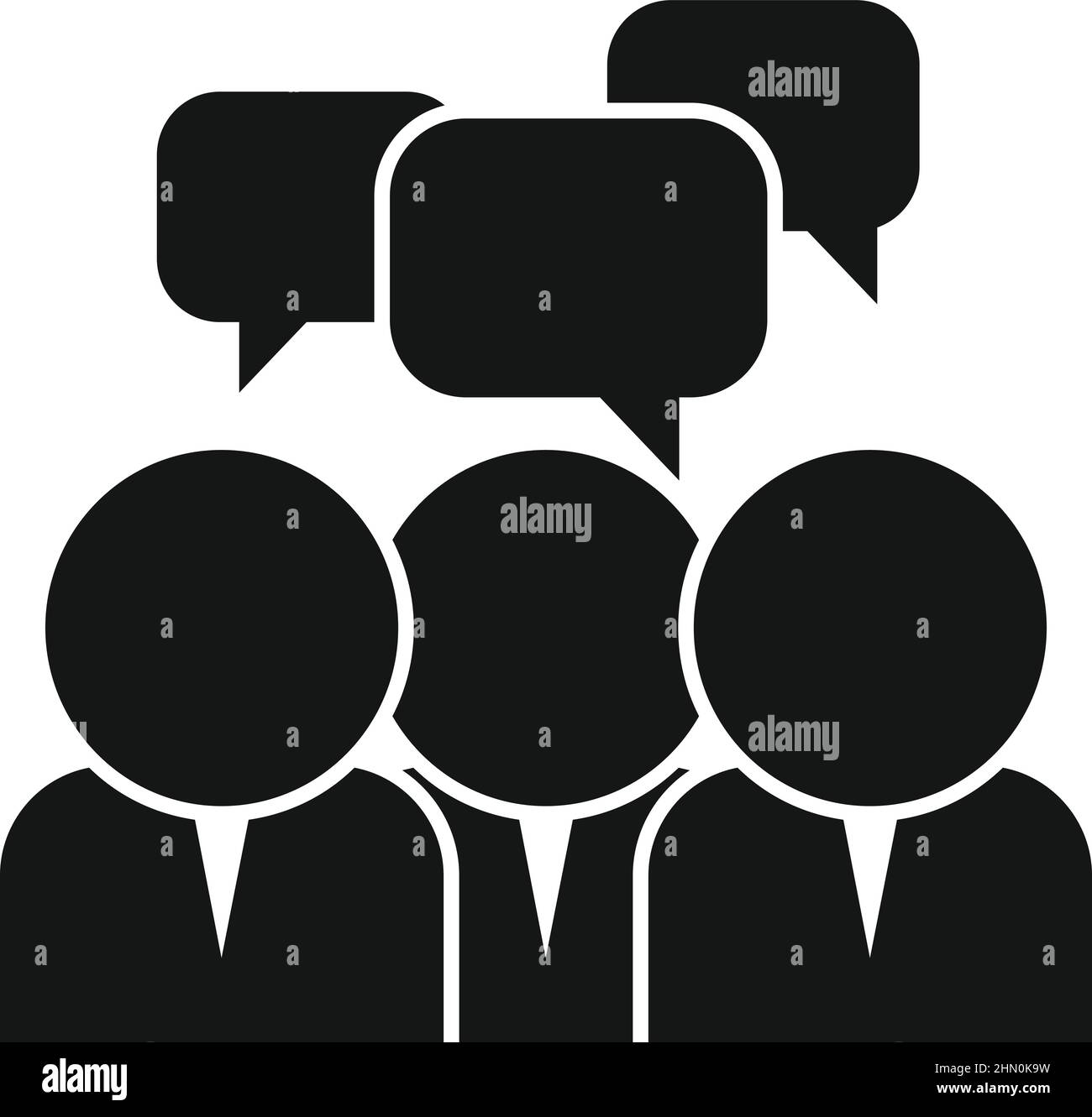 Group office speak icon simple vector. People talk Stock Vector Image ...